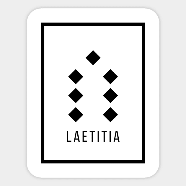 Laetitia Geomantic Figure - Laetitia - Sticker | TeePublic Laetitia Geomantic Figure - Laetitia - Sticker | TeePublic